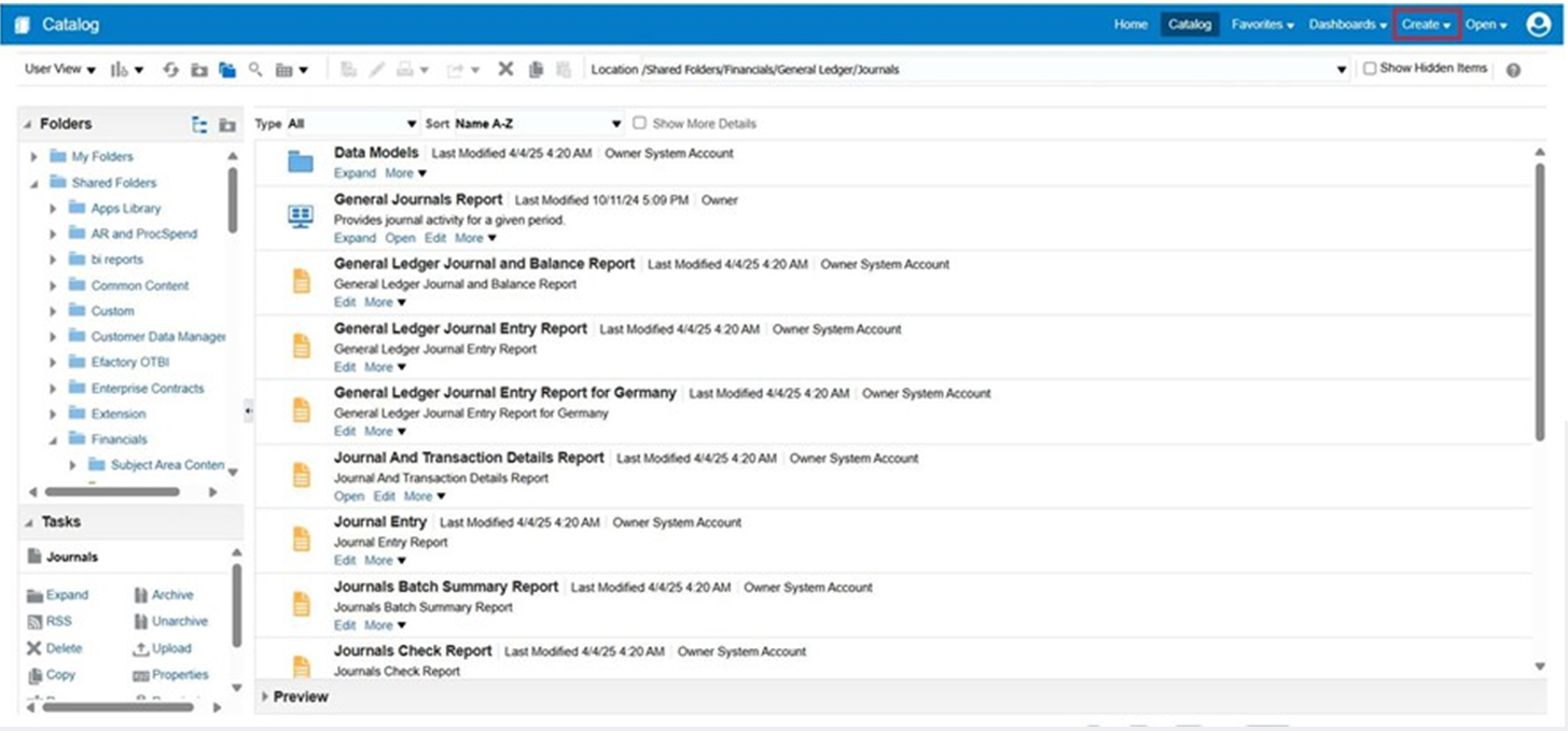 Creating BIP Reports in Oracle Fusion Cloud